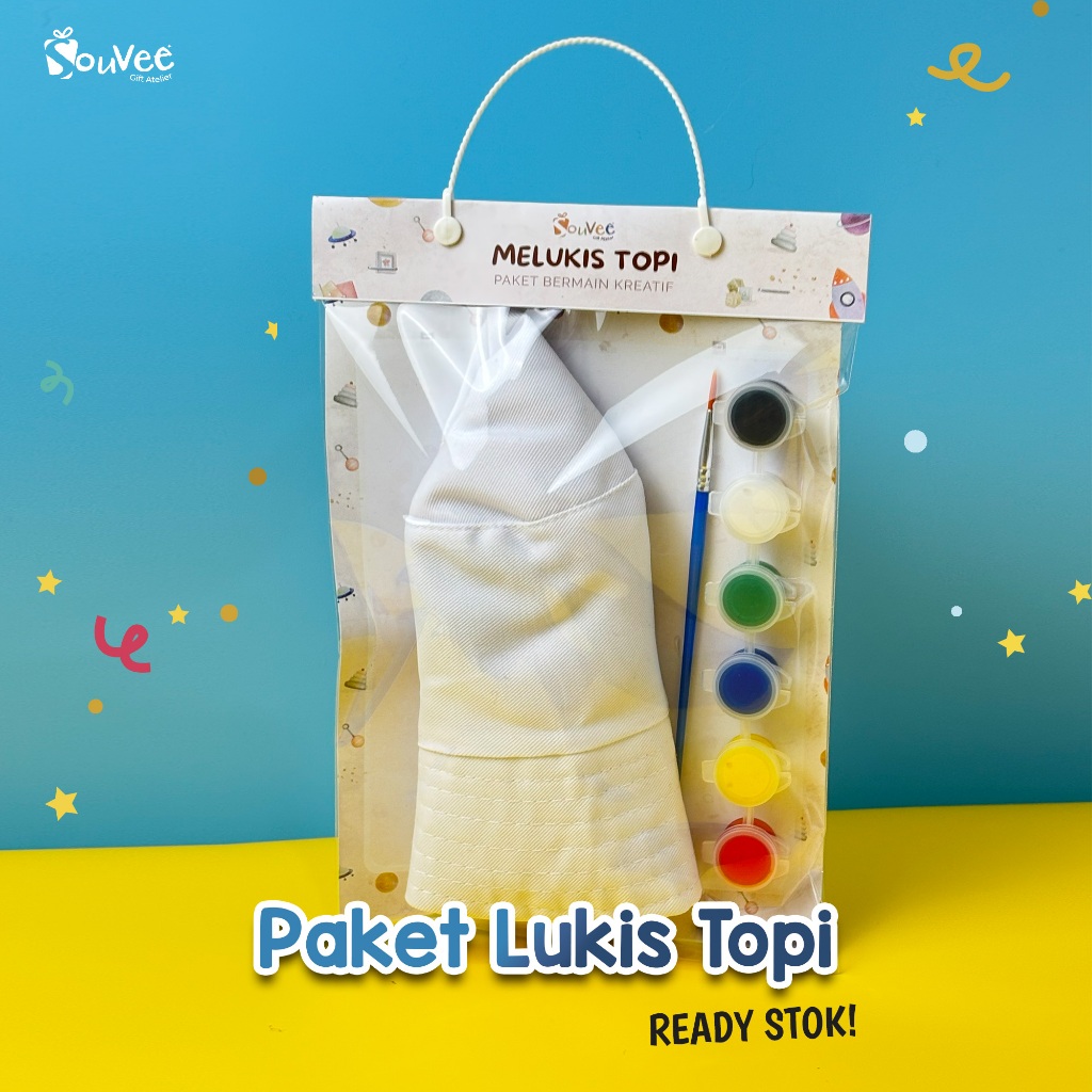 Jual SOUVEE - Souvenir Paket Lukis Topi | Bucket Hat Painting Kit | Set ...