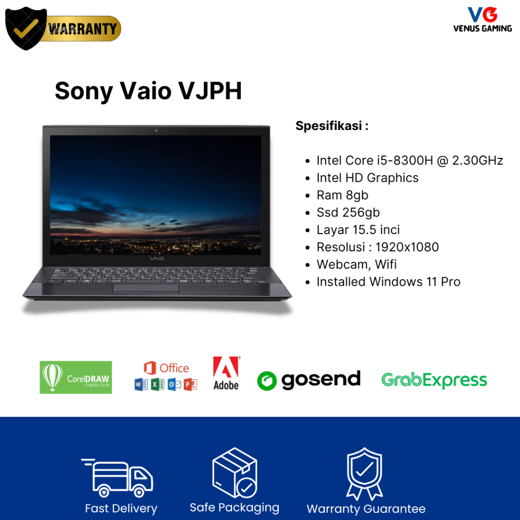 Jual Laptop Untuk Sekolah Sony Vaio VJPH Intel Core i5 Gen 8 DDR4 SSSD 256GB | Shopee Indonesia
