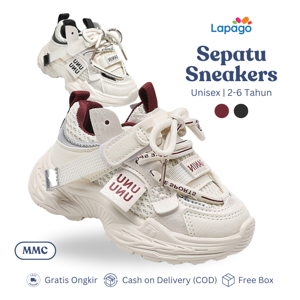 Jual LAPAGO FREE BOX Sepatu Sneakers Casual Anak Pita Kupu Laki Laki ...