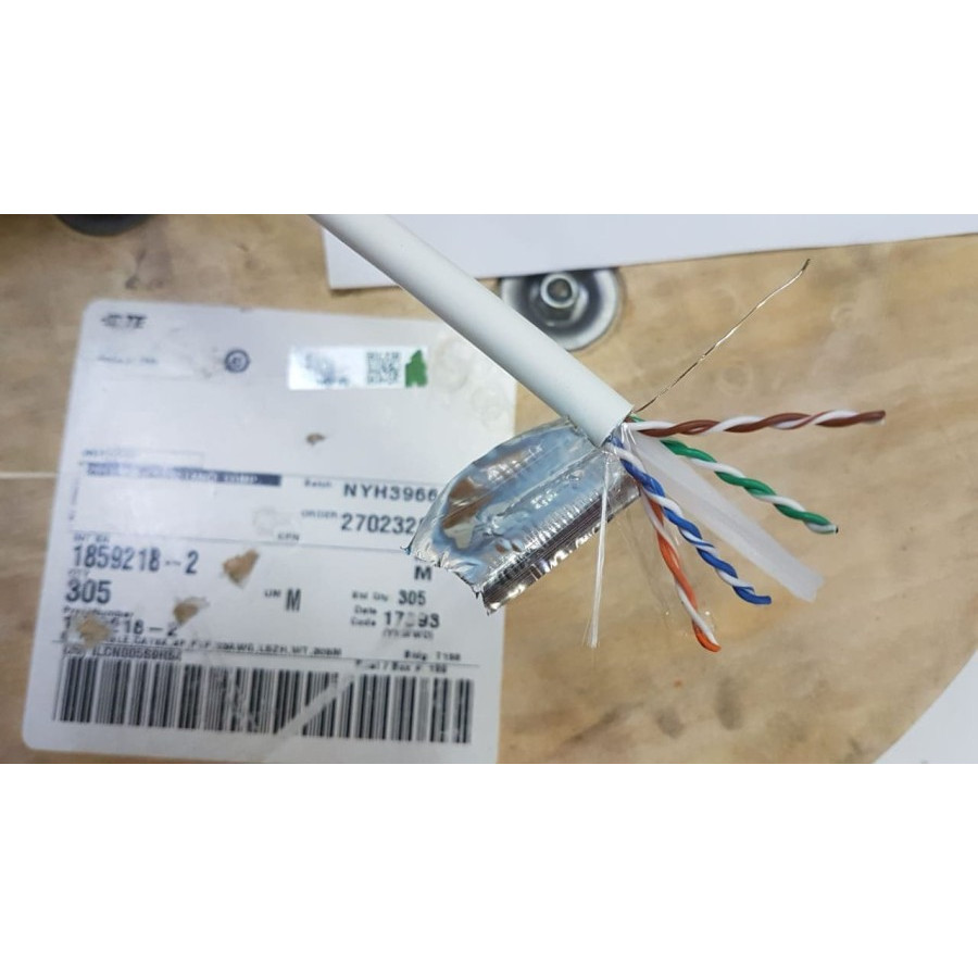 Jual AMP Kabel FTP Cat 6A STP LSZH White Commscope Cat6A Cable ...