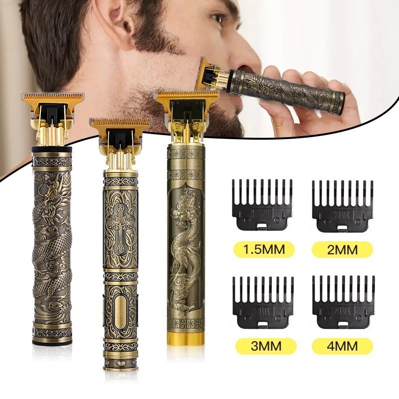 Jual Alat Cukur Rambut Kumis Jenggot Hair Clipper Vintage / Alat Cukur Rambut Elektrik T9 dragon ...