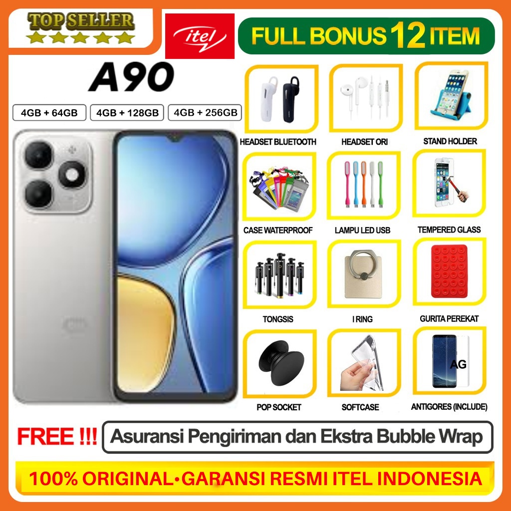Jual ITEL A90 4/128 4/64 GB RAM 4GB ROM 128GB 64GB GARANSI RESMI | Shopee Indonesia