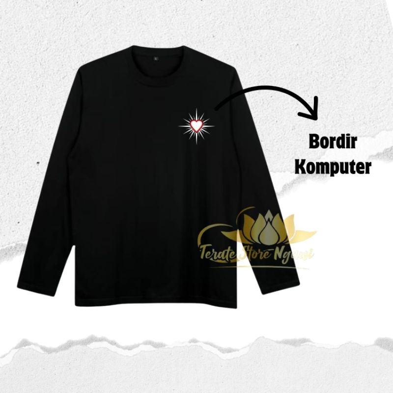 Jual Kaos Sinar PSHT Kaos Hati Bersinar Bordir Lengan Panjang Kaos PSHT ...