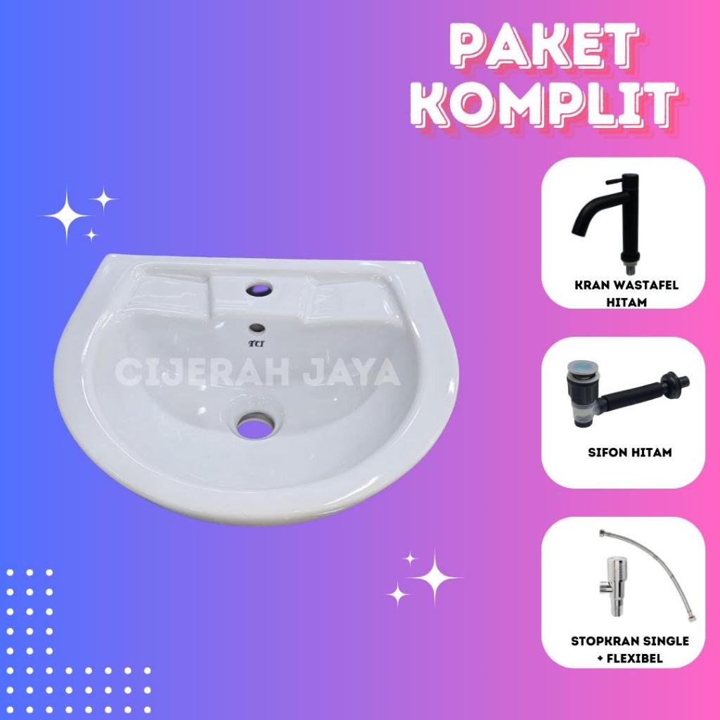 Jual WASTAFEL TCI PUTIH / WASHTAFEL CUCI TANGAN / WASTAFEL GANTUNG SET ...