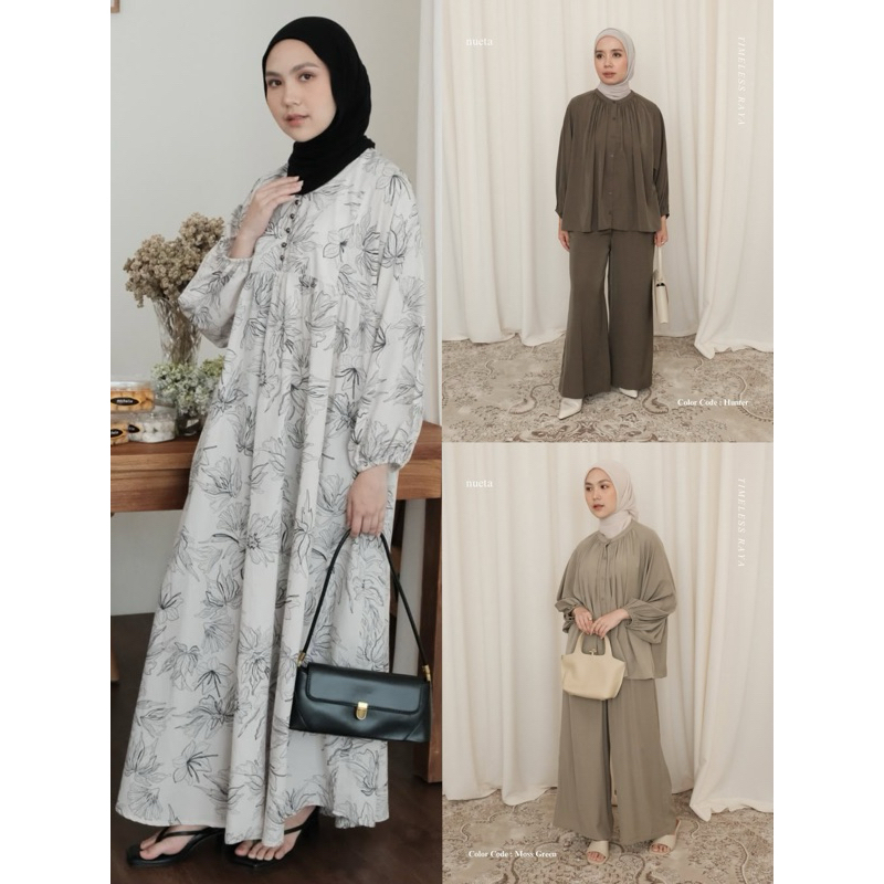 Jual READY!!! NEW ISLA SET PANTS & AMARI DRESS BY _NUETA | Shopee Indonesia