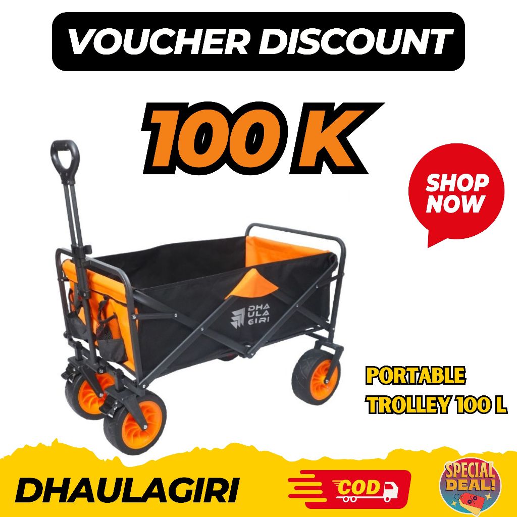 Jual DHAULAGIRI PORTABLE TROLLEY 100L / GEROBAK LIPAT MULTYFUNGSI ...