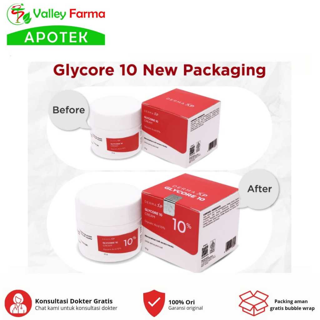 Jual GLYCORE 10 % KRIM 10 GRAM- ANTI AGING CREAM | Shopee Indonesia