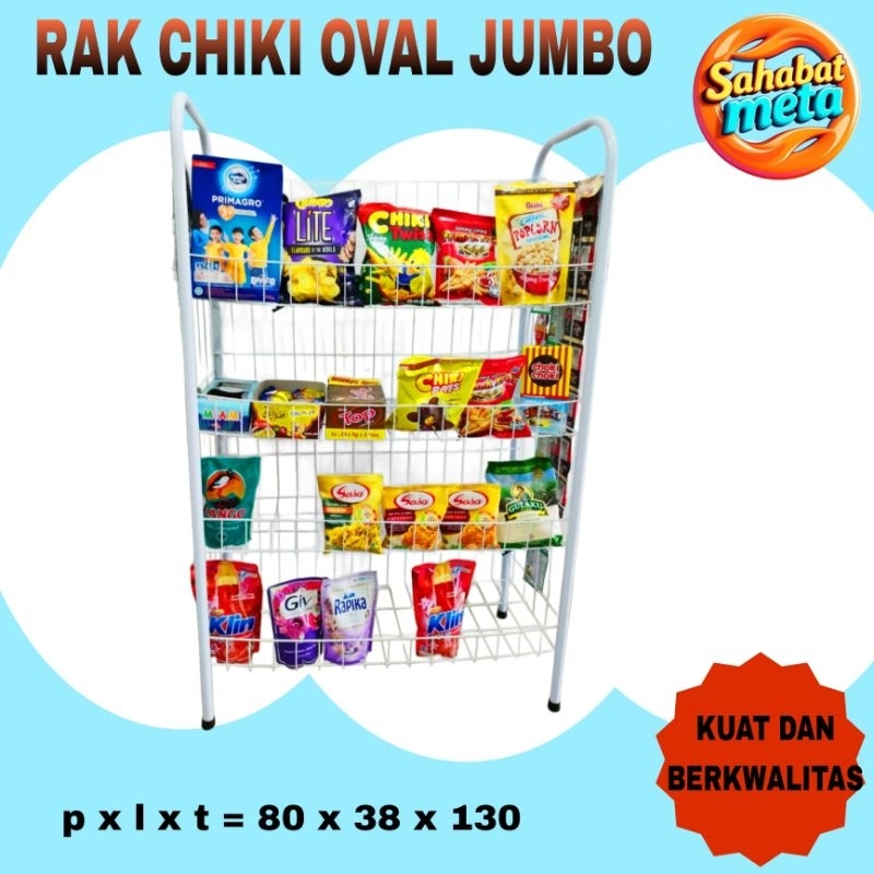 Jual Rak chiki 4 susun MBS Rak Display Rak serbaguna rak jualan warung ...