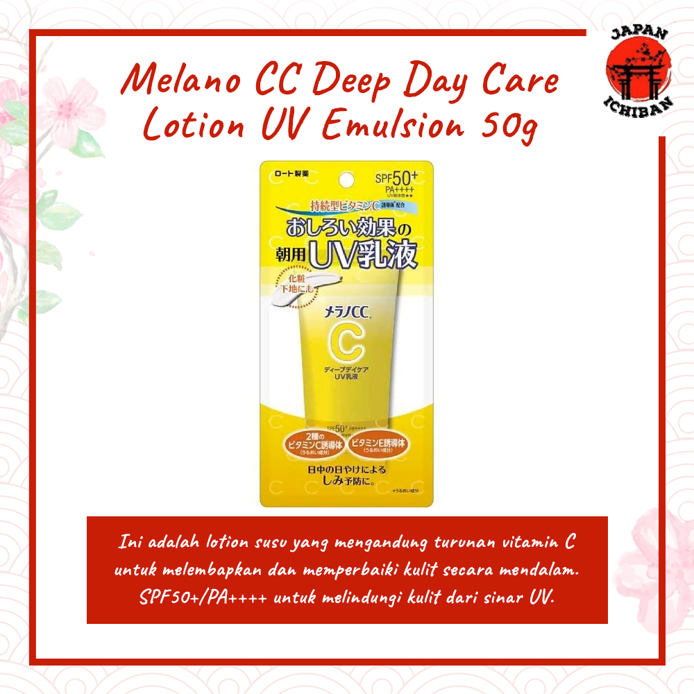 Jual Melano CC Deep Day Care UV Emulsion 50g (Tone Up SPF50+ PA++++ with Vitamin C) Original ...