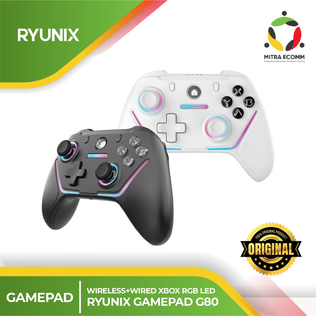 Jual Sades Ryunix G80 / G-80 Wireless Gamepad Gaming Controller Hall Effect With Docking Charge ...