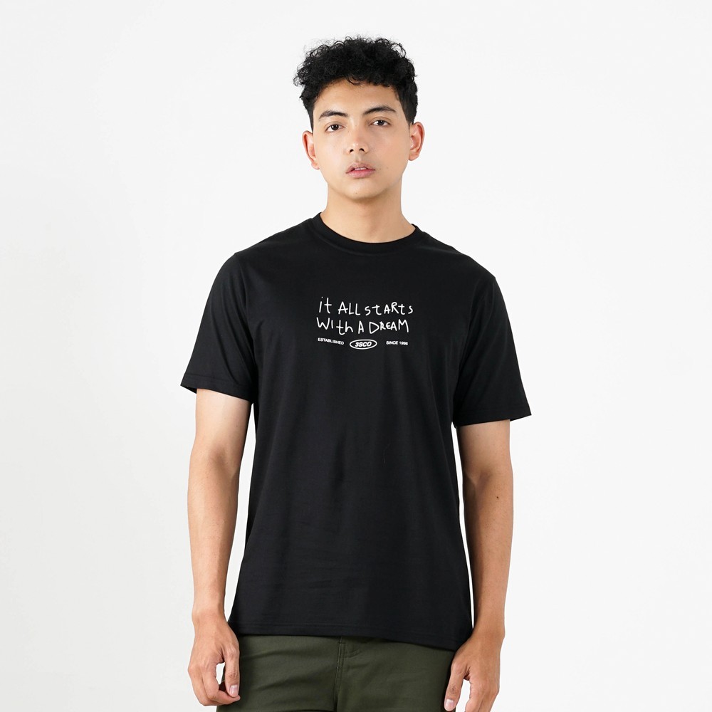 Jual 3Second Kaos Pria Lengan Pendek Regular Fit Katun Vinyl OL-CFM630425 | Shopee Indonesia