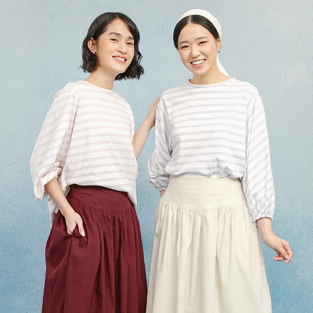Jual HijabChic Danish Top - Baju Blouse Stripe Casual Simple Daily ...