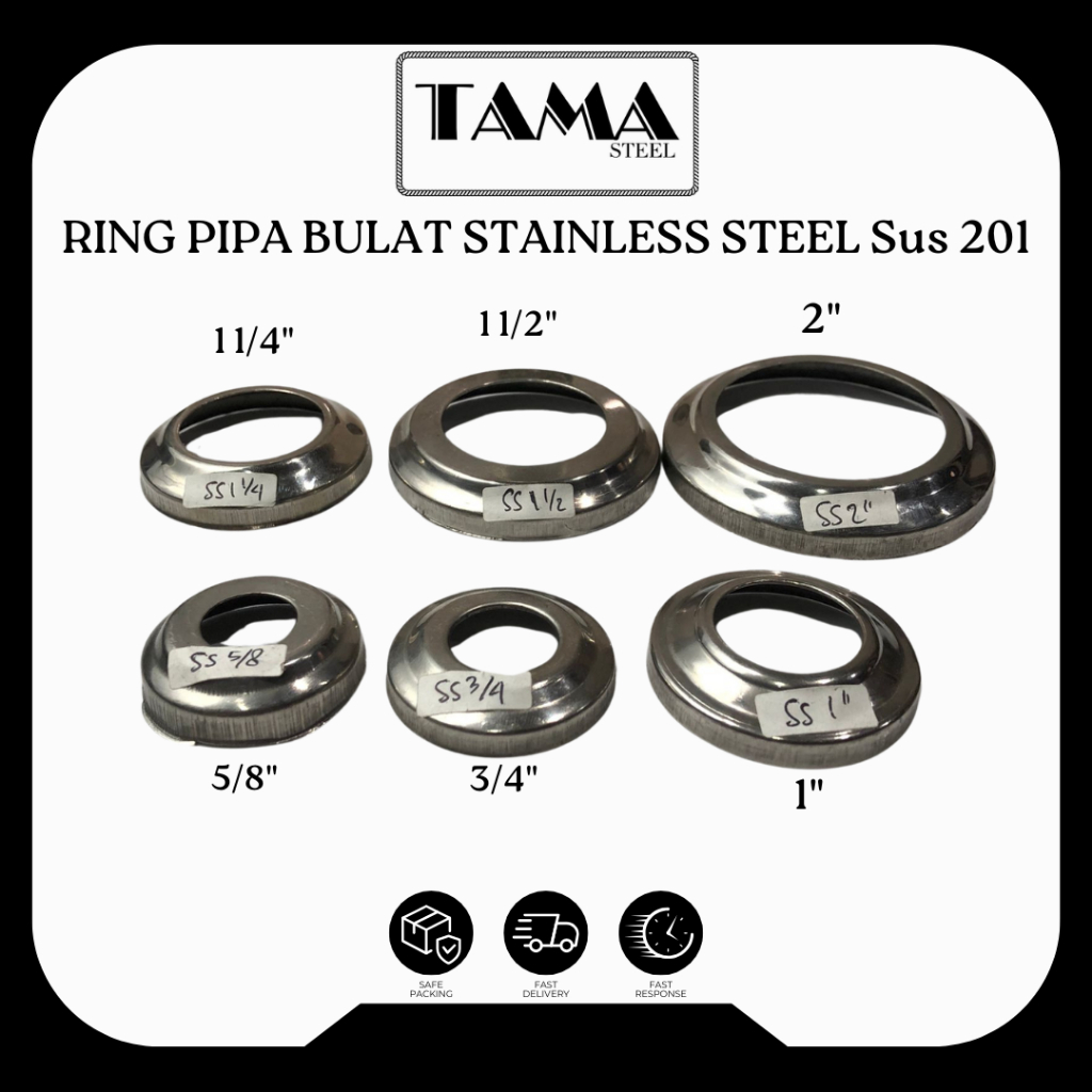 Jual RING PIPA BULAT STAINLESS STEEL Sus 201 5/8", 3/4", 1", 1 1/4", 1 ...