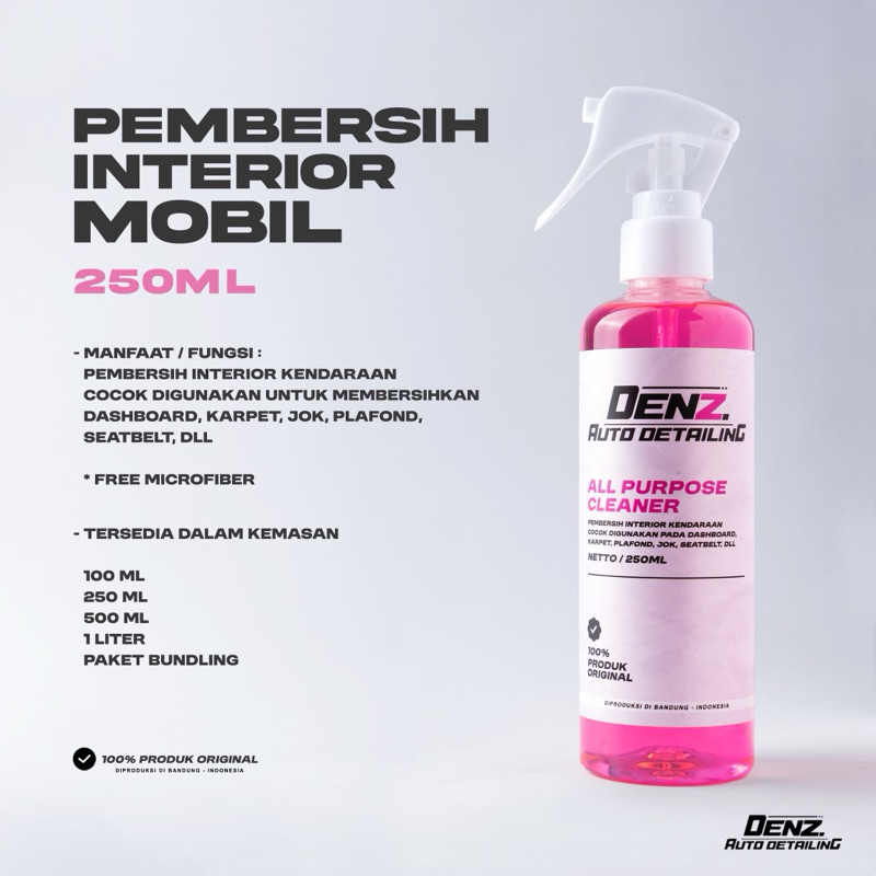 Jual ALL PURPOSE CLEANER PEMBERSIH INTERIOR KENDARAAN DENZ AUTO ...