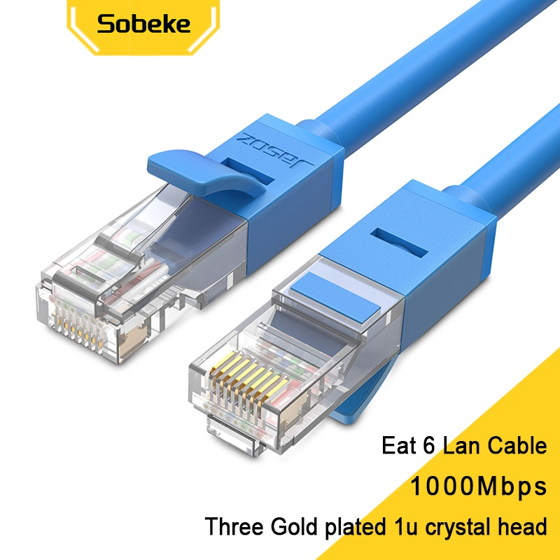 Jual Sobeke Kabel 5M-30M LAN Cat 6 FTP Shielded Flat Gigabit RJ45 For PC Laptop | Shopee Indonesia