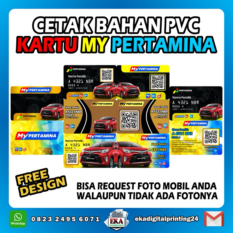 Jual Kartu My Pertamina bahan Kartu PVC/Barcode My Pertamina/Kartu Identitas | Shopee Indonesia