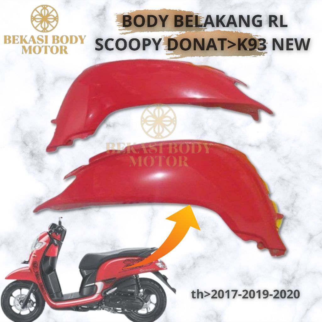 Jual Body body belakang scoopy k93 2017-2020 kanan atau kiri merah ...