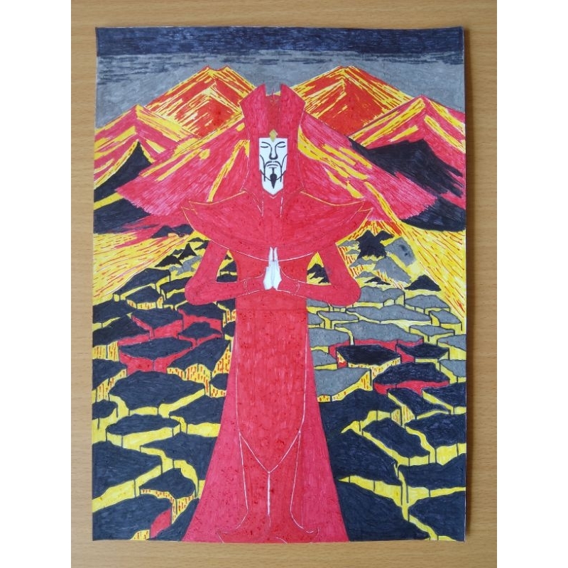 Jual Lukisan Avatar Szeto Pengendali Api, Lukisan Full Warna Detail A4 ...