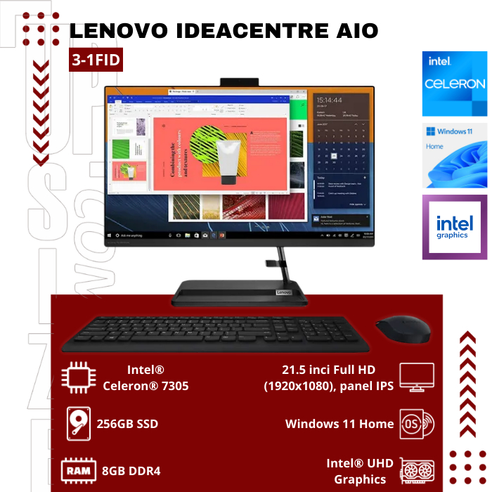 Jual Lenovo IdeaCentre AIO 3 22IAP7 1FID | Shopee Indonesia