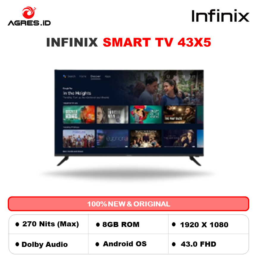 Jual INFINIX SMART TV 43X5 43 INCH FHD ANDROID DIGITAL DOLBY ULTRA SLIM ...