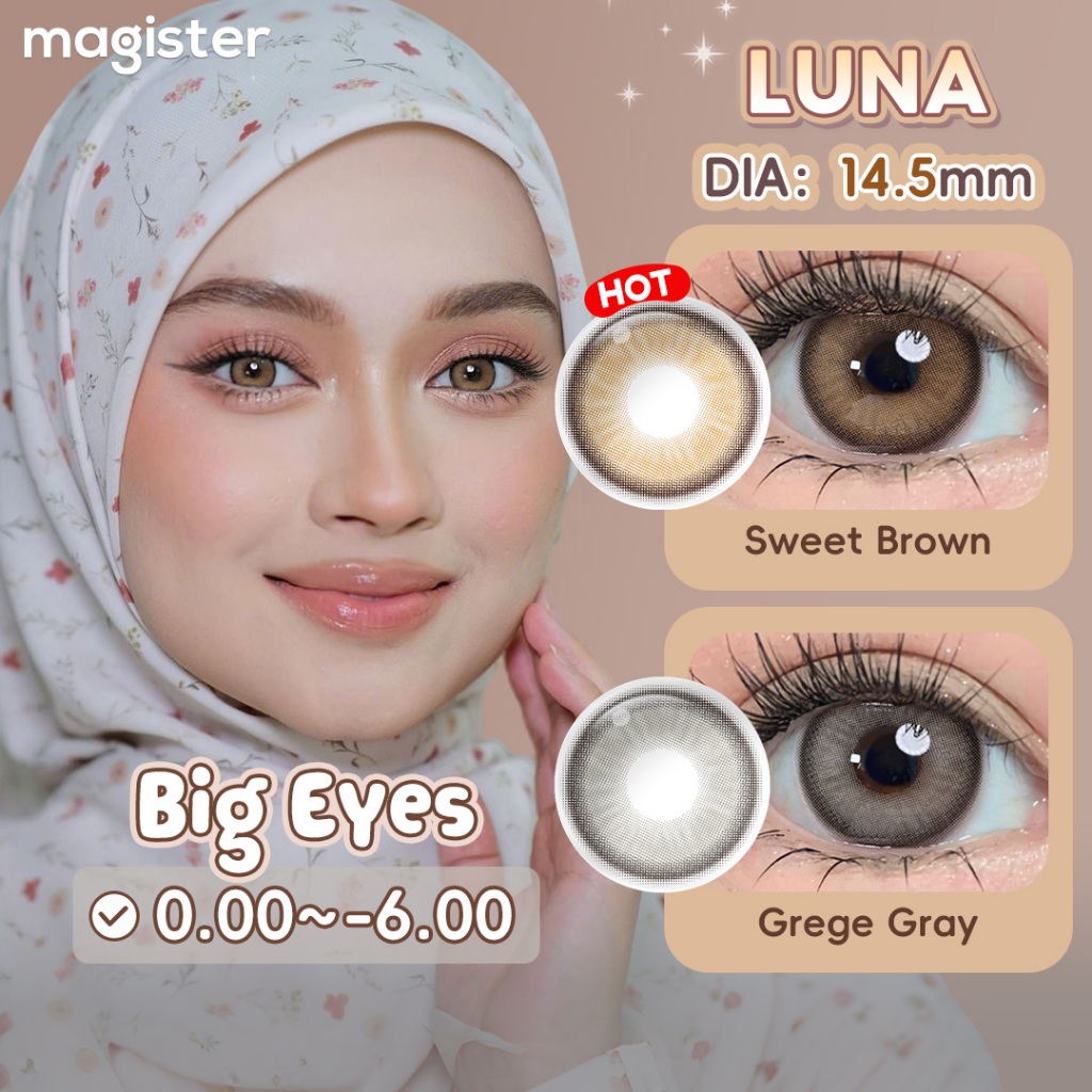 Jual (-1.00 s/d -6.00) Magister Softlens Minus14 .5MM Sweet Brown lensa ...
