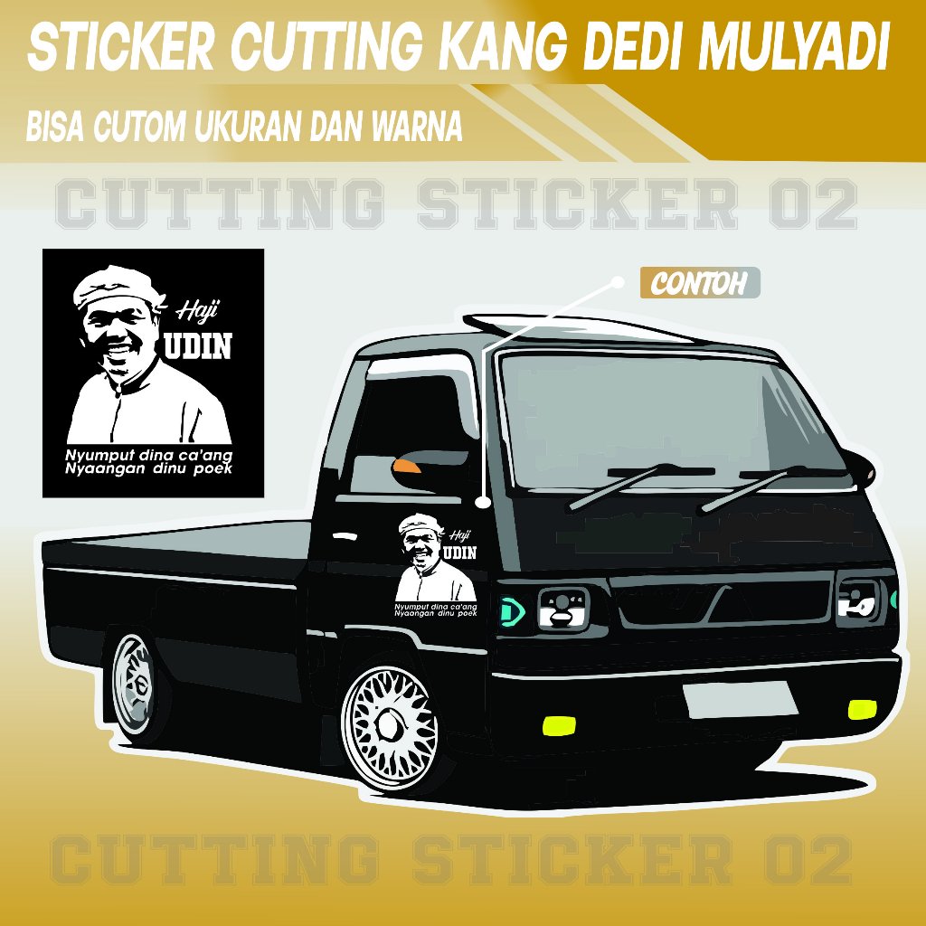 Jual Cutting Stiker KDM Haji Udin Variasi Kaca Mobil Sticker Dedi ...