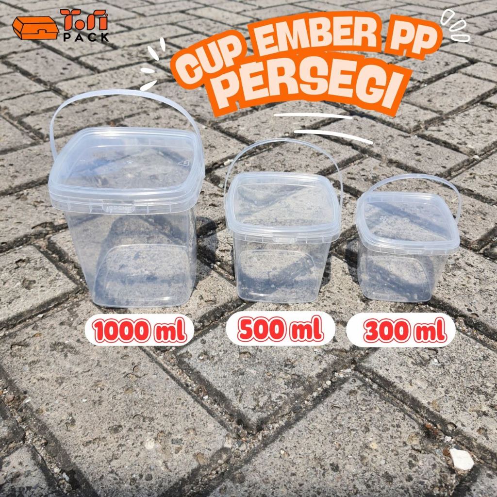 Jual Cup Ember PP Persegi/Kotak 300 ml 500 ml 1000 ml | Shopee Indonesia