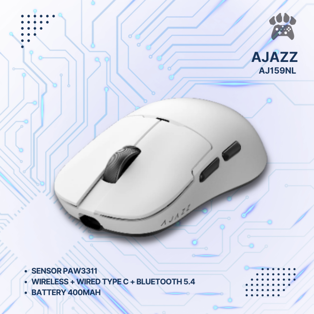 Jual Ajazz AJ159 NL / AJ159NL Series Wireless Gaming Mouse PAW3311 up to 12000 DP - Mouse Gaming ...