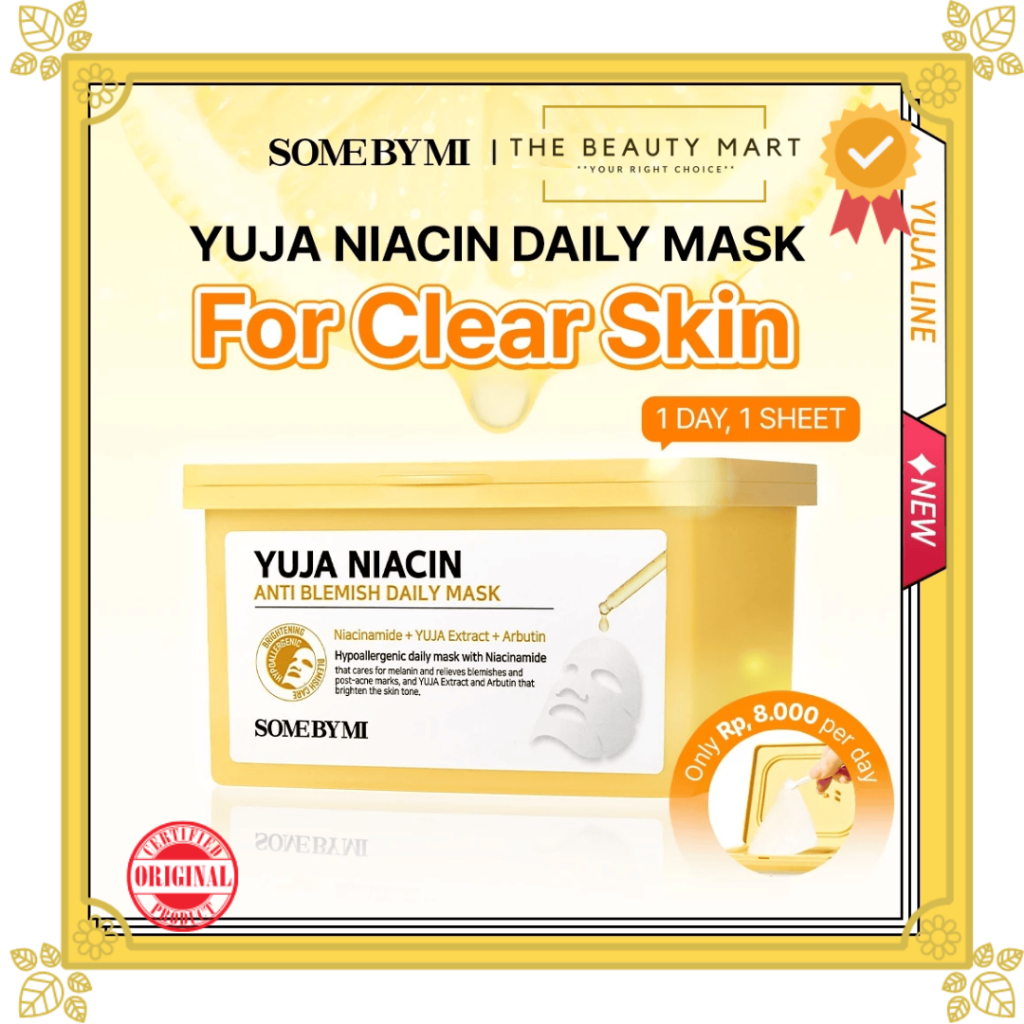 Jual SOME BY MI SOMEBYMI YUJA NIACIN ANTI-BLEMISH DAILY MASK (30pcs in ...