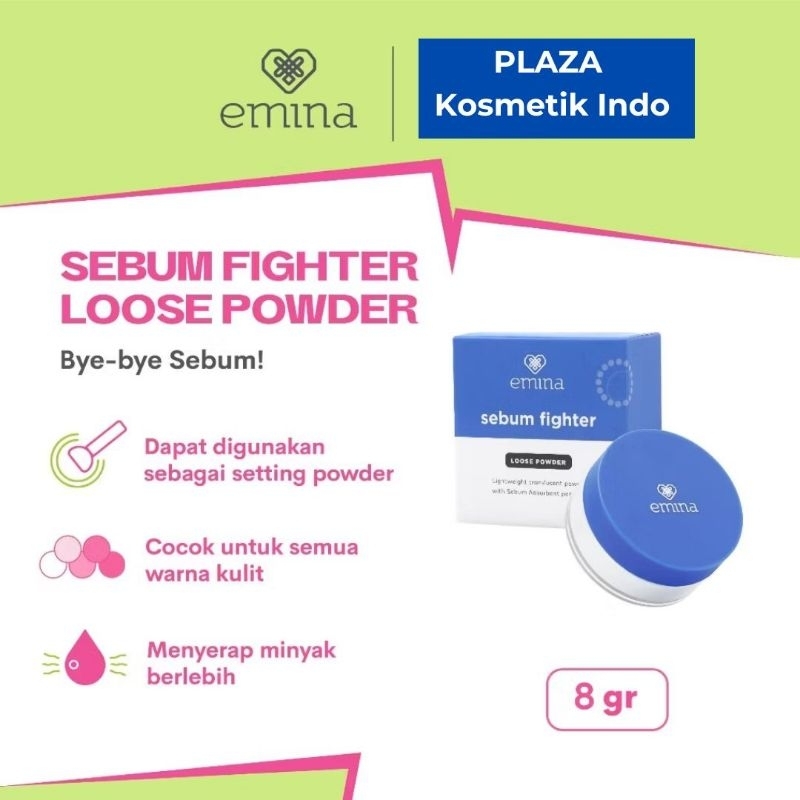 Jual Emina Sebum Fighter Loose Powder Bedak Tabur Mencerahkan Kulit Berminyak Komedo Bruntusan ...