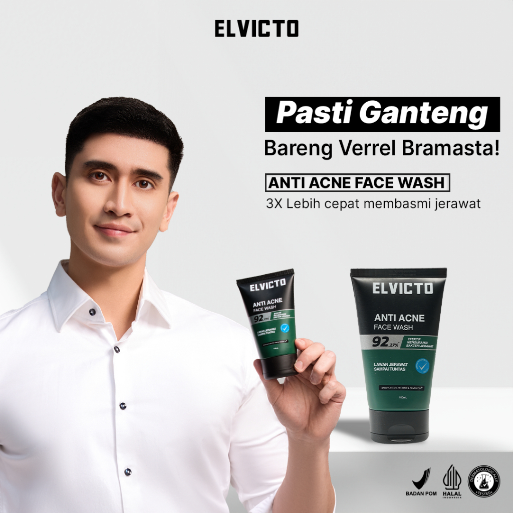 Jual ELVICTO ANTI ACNE FACE WASH 100gr | Sabun Wajah Jerawat Pria Sabun Kulit Berjerawat Acne ...
