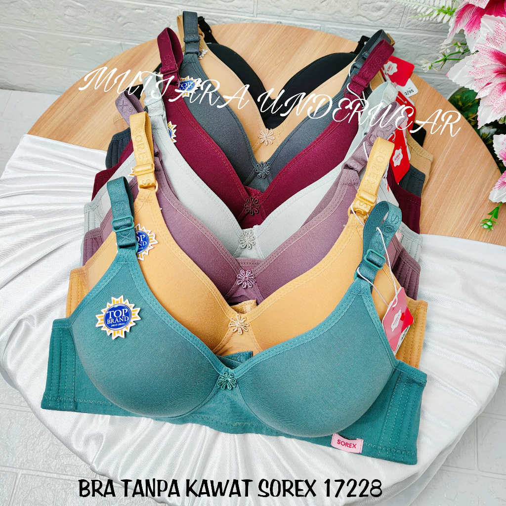 Jual Bra Tanpa Kawat Sorex 17228 Bahan Katun Ukuran 36-42 Cup B-C / BH ...