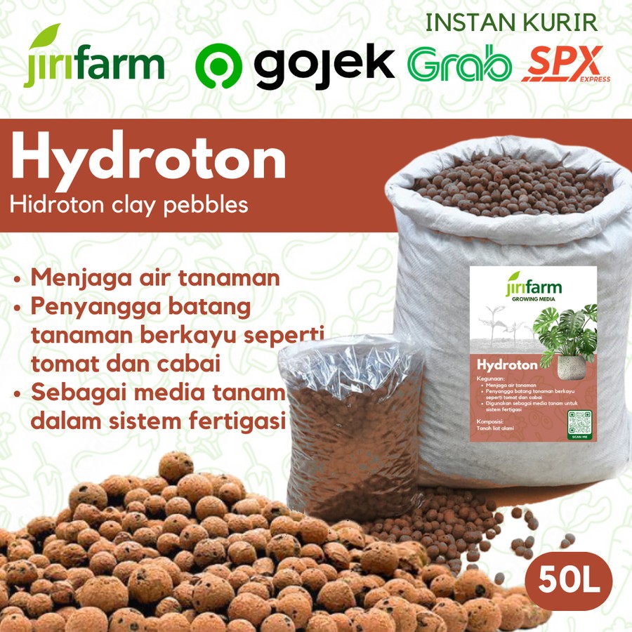 Jual HIDROTON Murah 1 Karung 50 Liter Hydroton Media Tanam Hidroponik ...