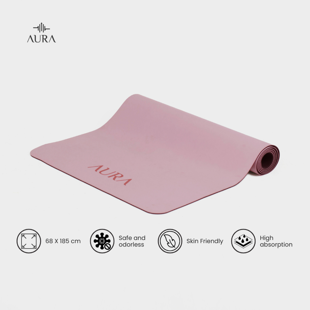 Jual AURA - PU Natural Rubber Yoga Mat 5mm | Matras Yoga Anti Slip ...