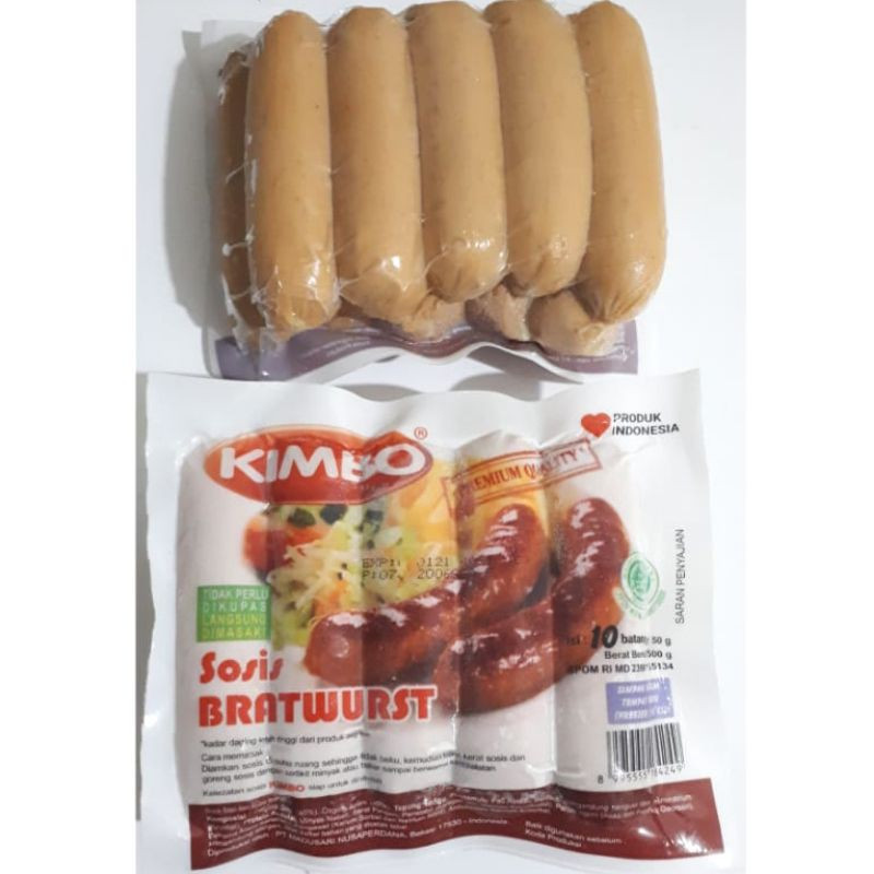 Jual KIMBO SOSIS SAPI BRATWURST ORIGINAL ISI 10 PCS | Shopee Indonesia