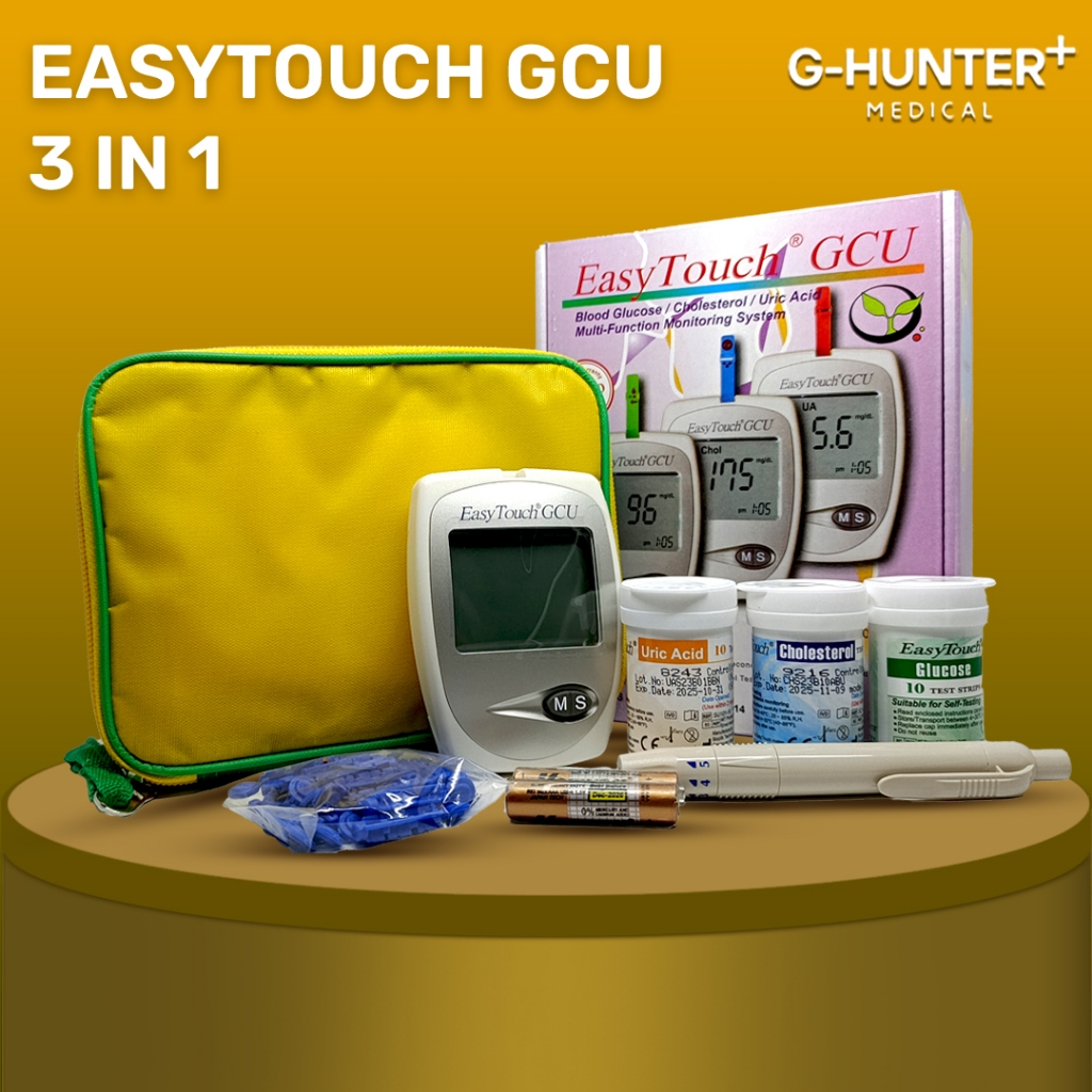 Jual GCU 3 IN 1 Easy Touch / Alat Cek Gula Darah Asam Urat Dan ...
