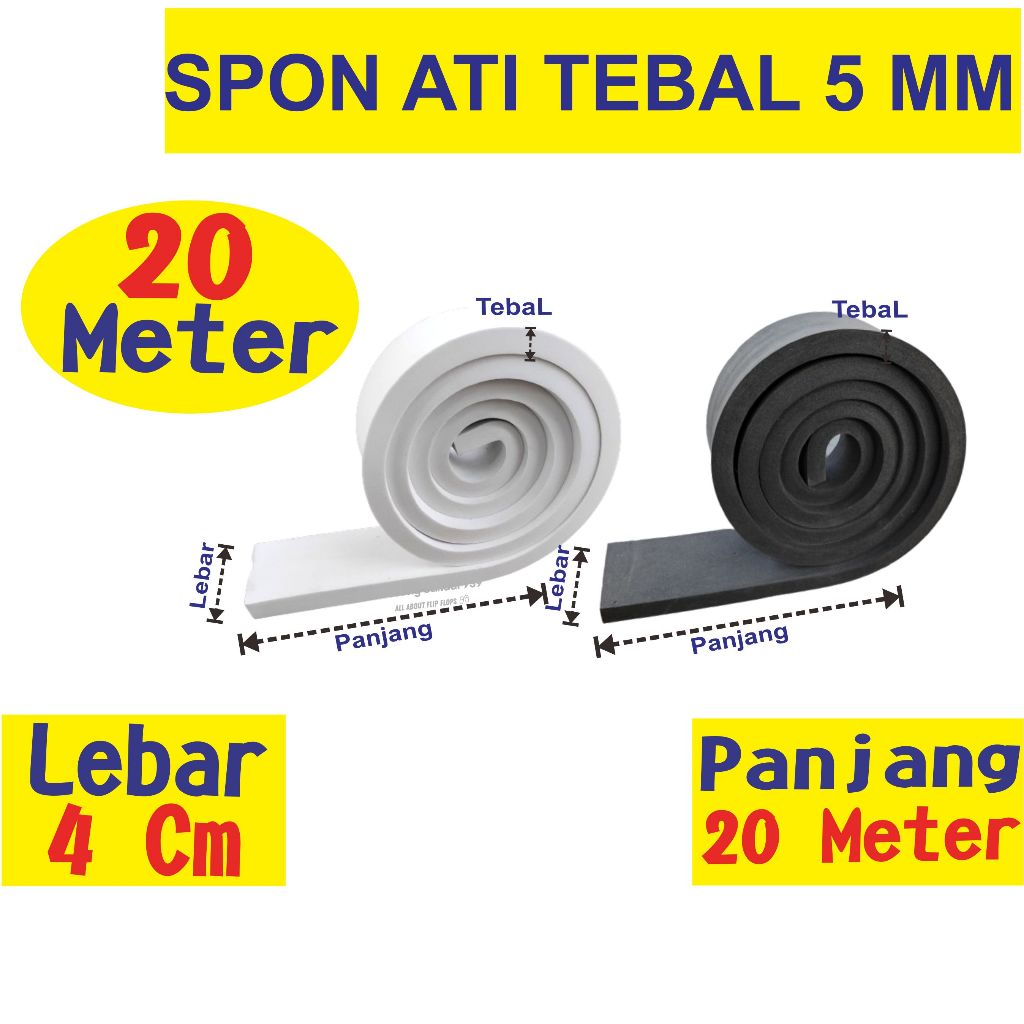 Jual SPON ATI TEBAL 5 MILI UKURAN LEBAR 4 CM X PANJANG 20 METER ...