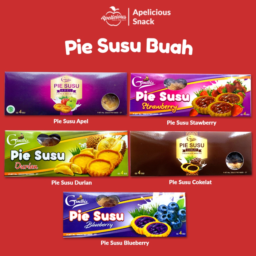 Jual APELICIOUS PIE SUSU BUAH APEL DURIAN COKLAT - cemilan, makanan ...