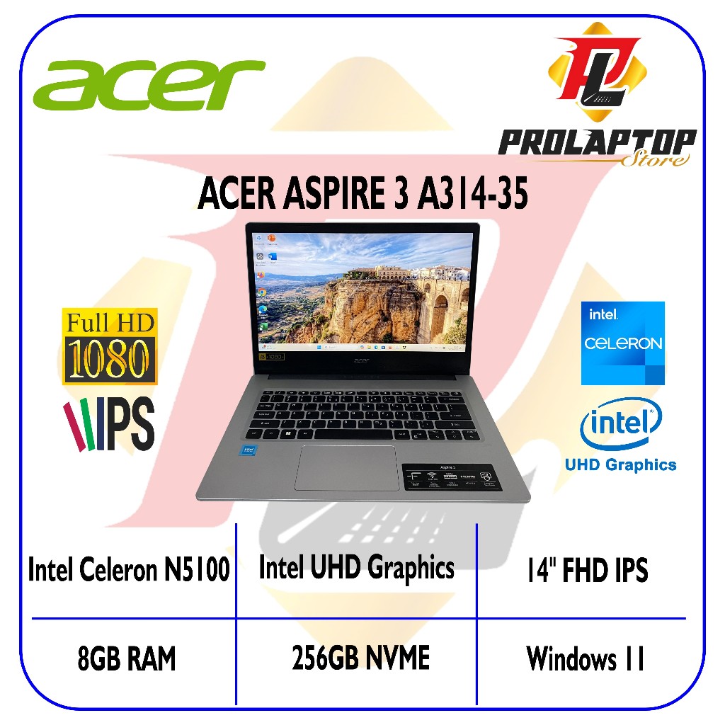 Jual Acer Aspire 3 A314-35 Intel Celeron N5100 RAM 8GB SSD NVME 256GB ...