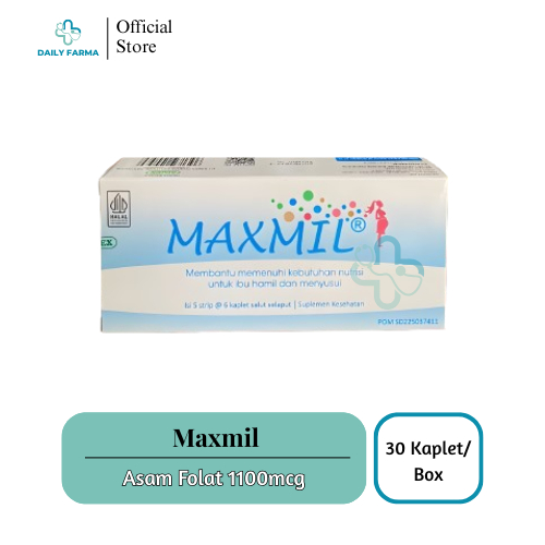 Jual MAXMIL | Vitamin Ibu Hamil | Suplemen Asam Folat Generasi terbaru ...