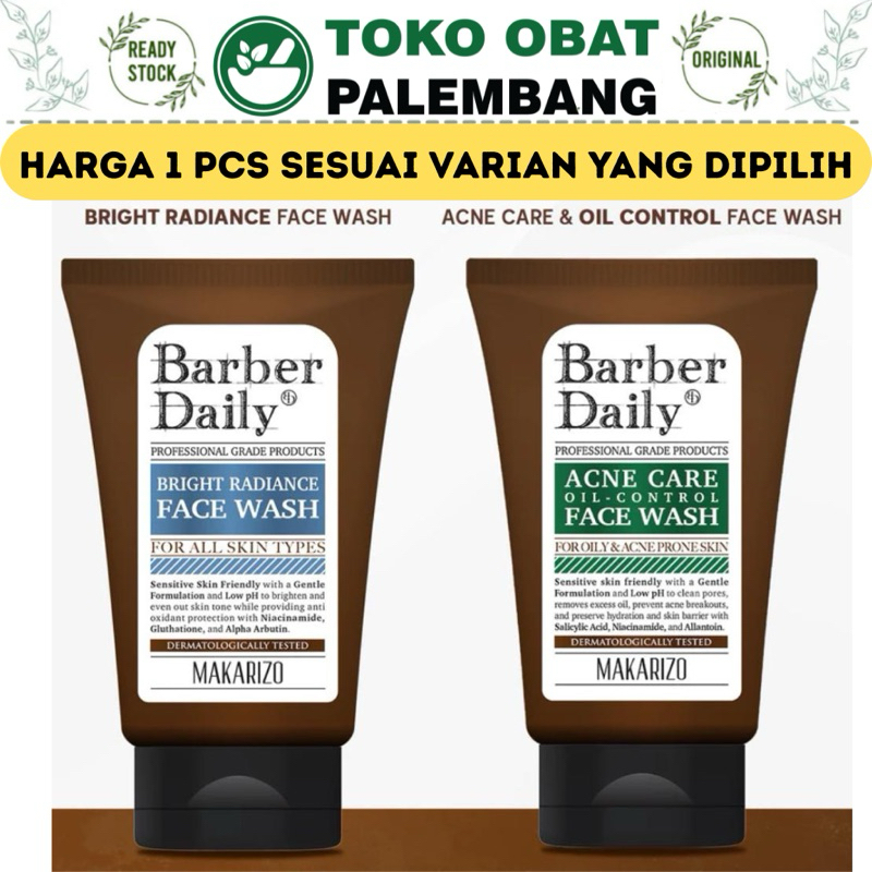 Jual BARBER DAILY ACNE CARE OIL CONTROL FACE WASH BRIGHT RADIANCE ...
