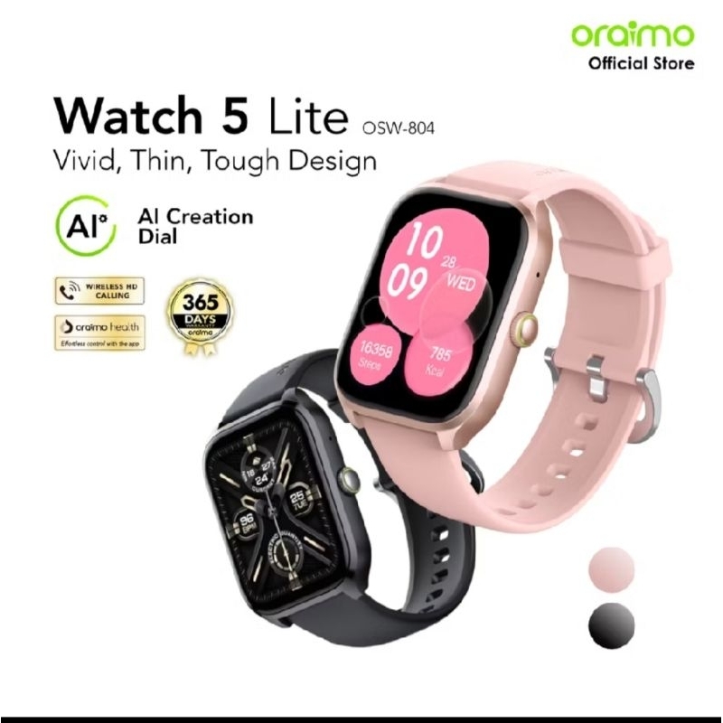 Jual (READY ORI) ORAIMO Watch 5 Lite Smartwatch OSW - 804 Jam Tangan ...
