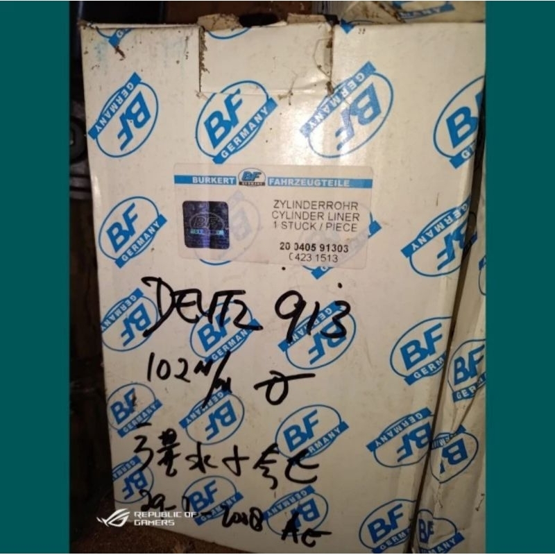 Jual boring/cylinder liner deutz FL913 series 2-6cylinder air cooled ...