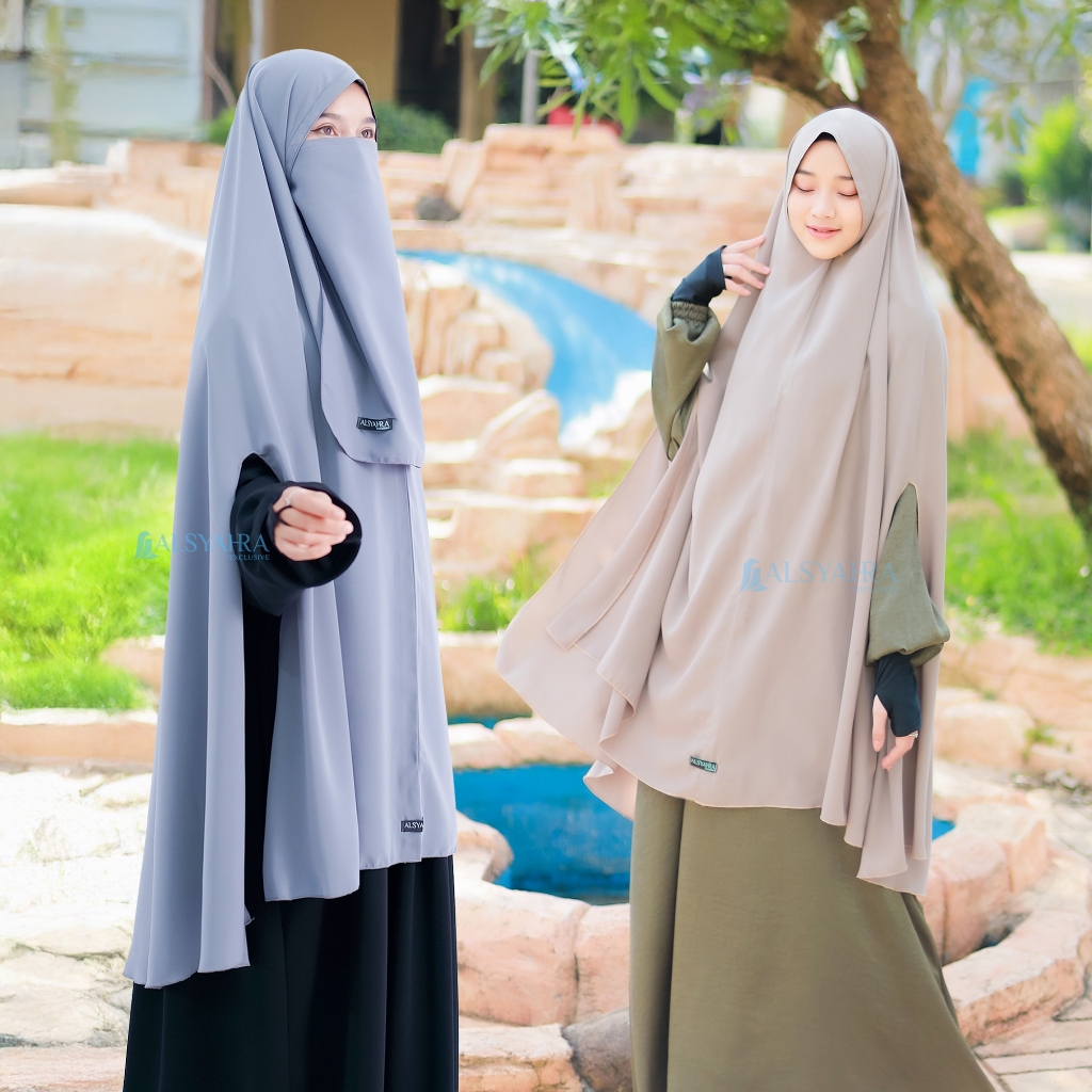 Jual Alsyahra Exclusive - Set Khimar Syari Handsplit Non Pad Cadar Tali ...