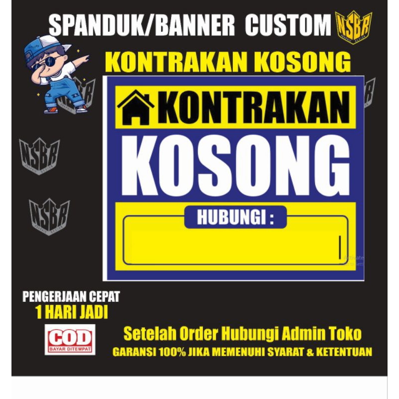 Jual Benner / Spanduk Kontarakan Kosong / Ukuran 100 x 100 Cm | Shopee ...