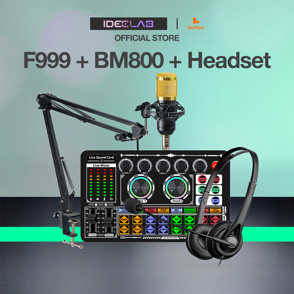 Jual IDEELAB&Bonkyo F999 BM800 sound card microphone combination set ...