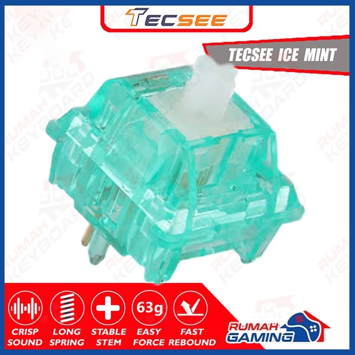 Jual TECSEE - Switch - ICE Mint - 5 PIN - 63.5g - Linear - Factory Lube | Shopee Indonesia