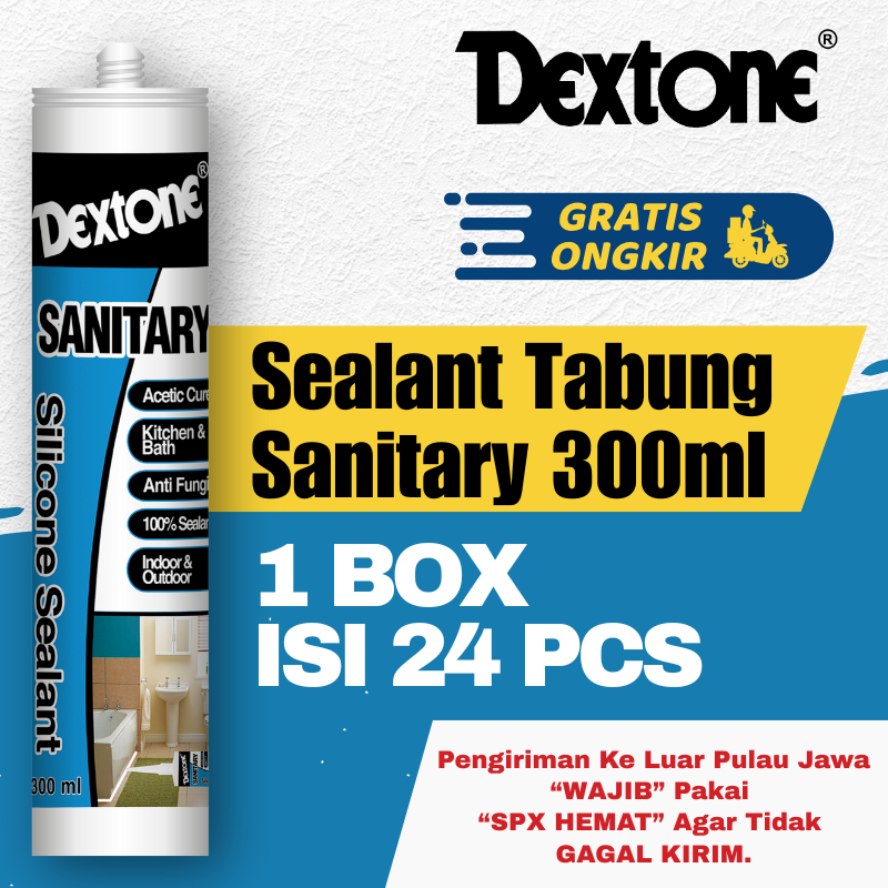 Jual Lem Silicone Sealant Tabung Sanitary 300 ml Lem Kaca/Lem Keramik ...
