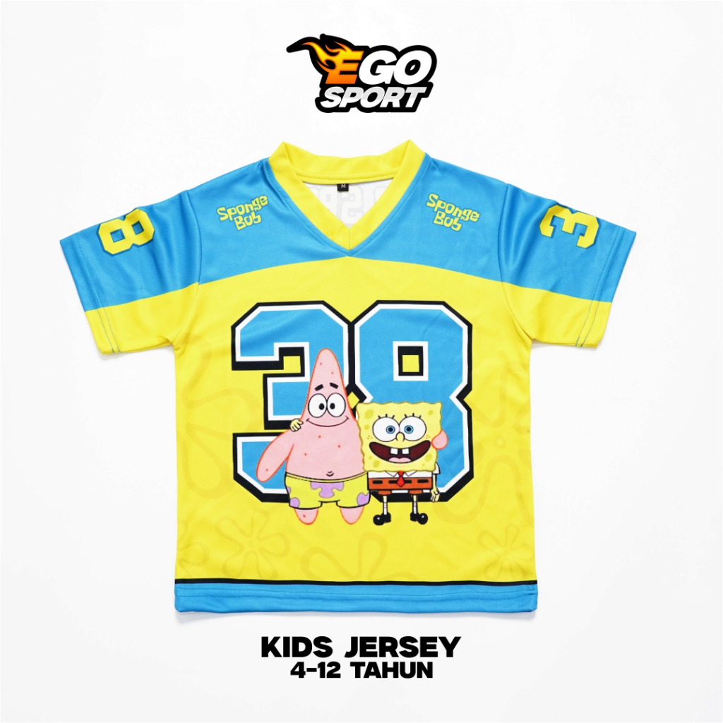 Jual EGO SPORT OVERSIZE SERIES Spongebob 38/ jersey kids sporty / baju ...