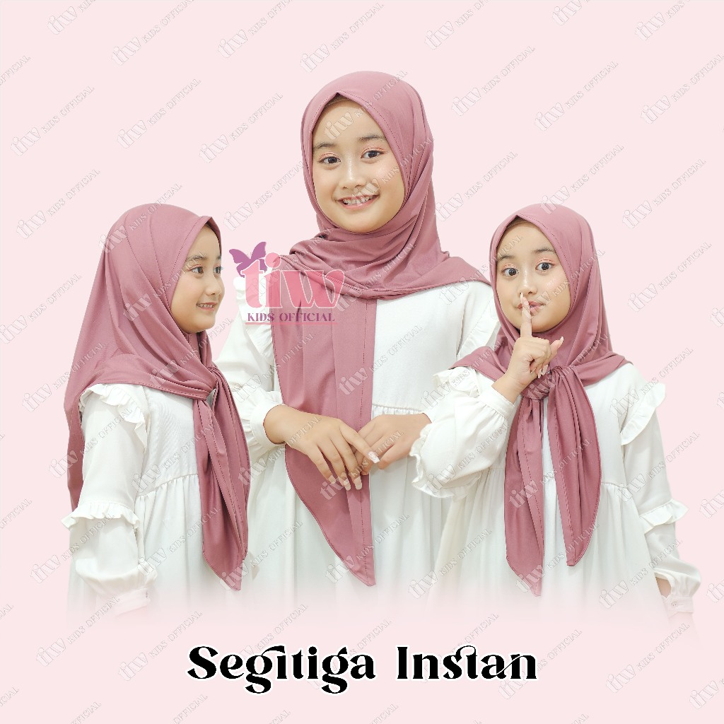 Jual Tiw Kids - Segitiga Instan Hijab Anak Non Pet Jersey Usia 7 - 10 Tahun | Shopee Indonesia
